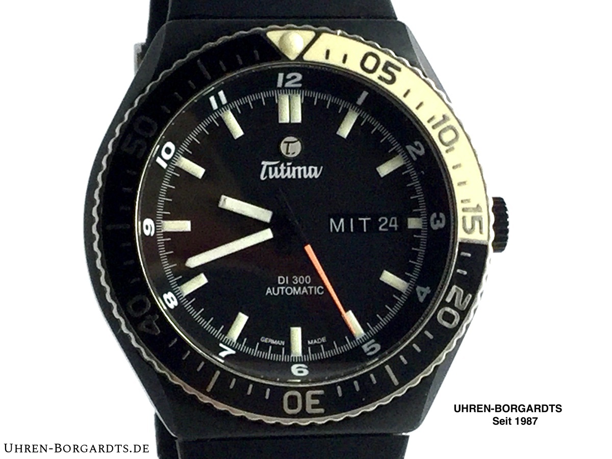 Tutima Military DI 300 Black Edition Automatik Referenz 629-51 Titan ...