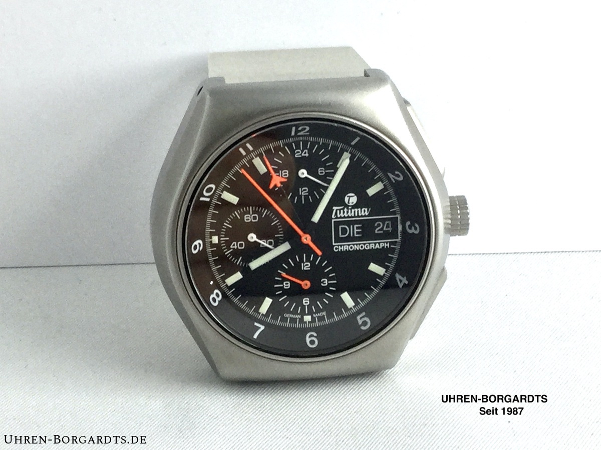 Tutima Military Stahl 43mm Referenz 798 Automatik cal.5100 Grünes ...